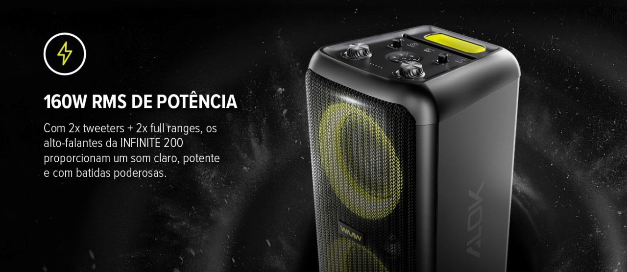 Sound Box Bluetooth Infinite 200 - Novo Lançamento da WAAW